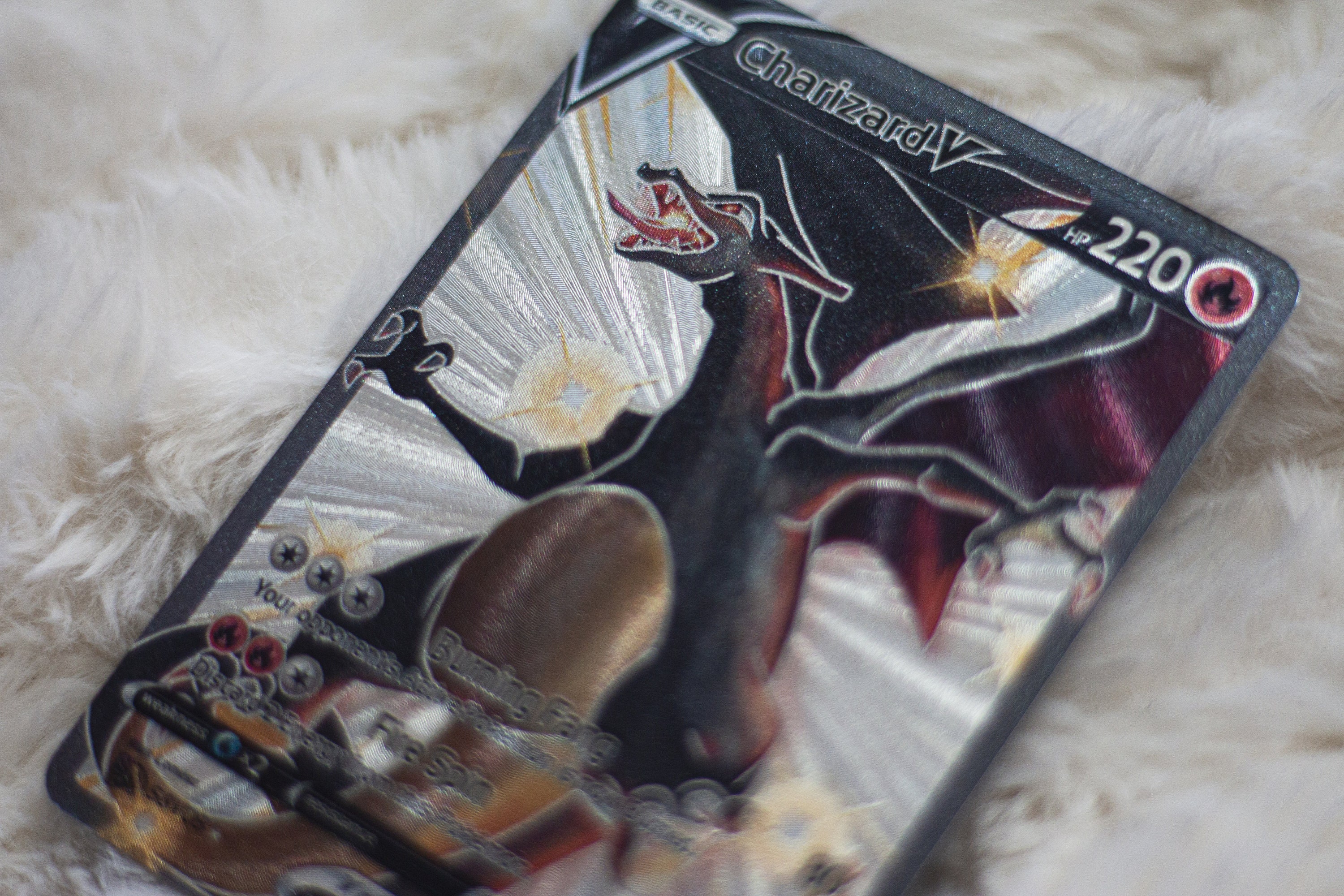 Charizard Shiny Custom Card Textured Glitter Dracaufeu Print - Etsy