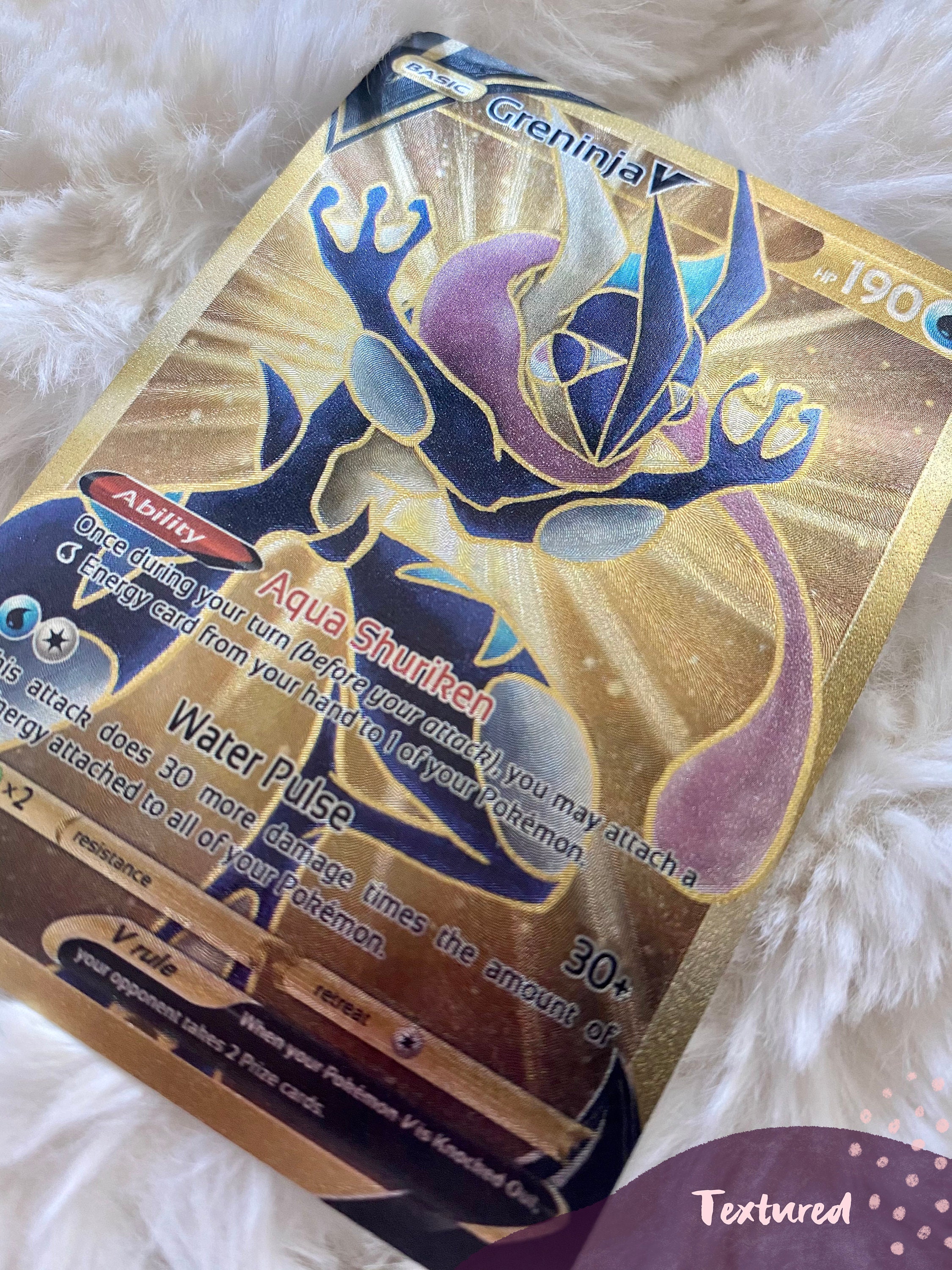 Greninja Custom Card Gold Textured Print Amphinobi Fanart - Etsy