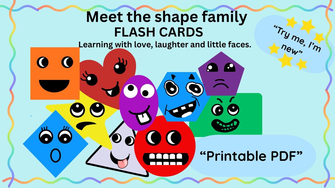 Shape Family Printable Pack, Emotional Growth Cards, Reflection Prompts ...