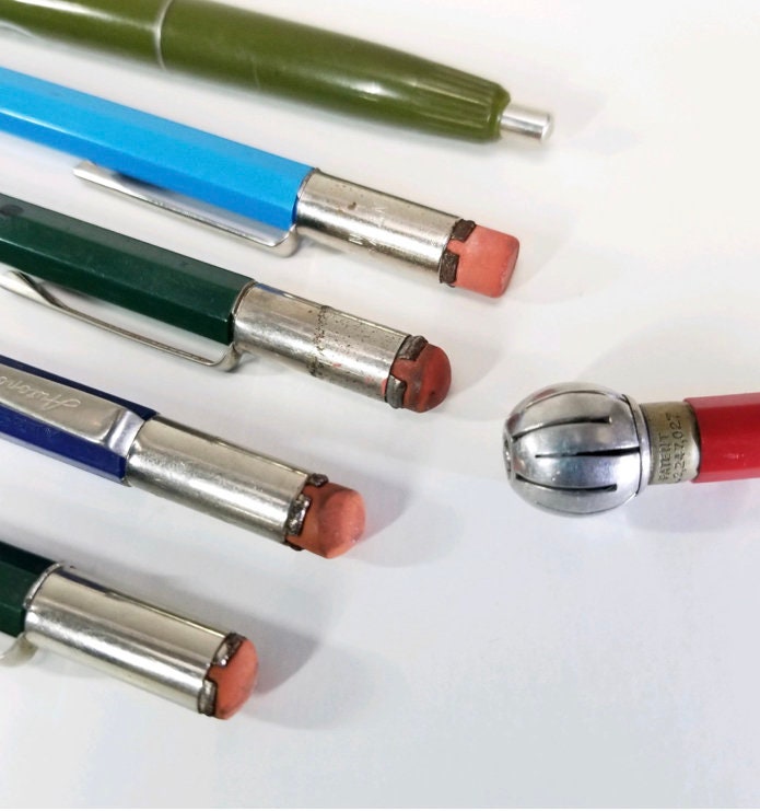 Collection of Vintage Bell Systems Mechanical Pencils Plus Olive Green ...