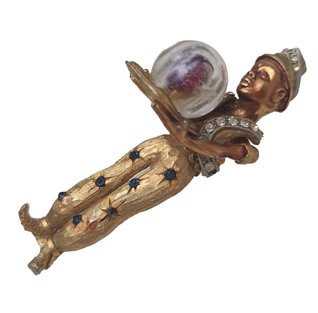 Rare Har Mid-century Genie Fortune Teller Lucite Crystal Ball Sapphire ...