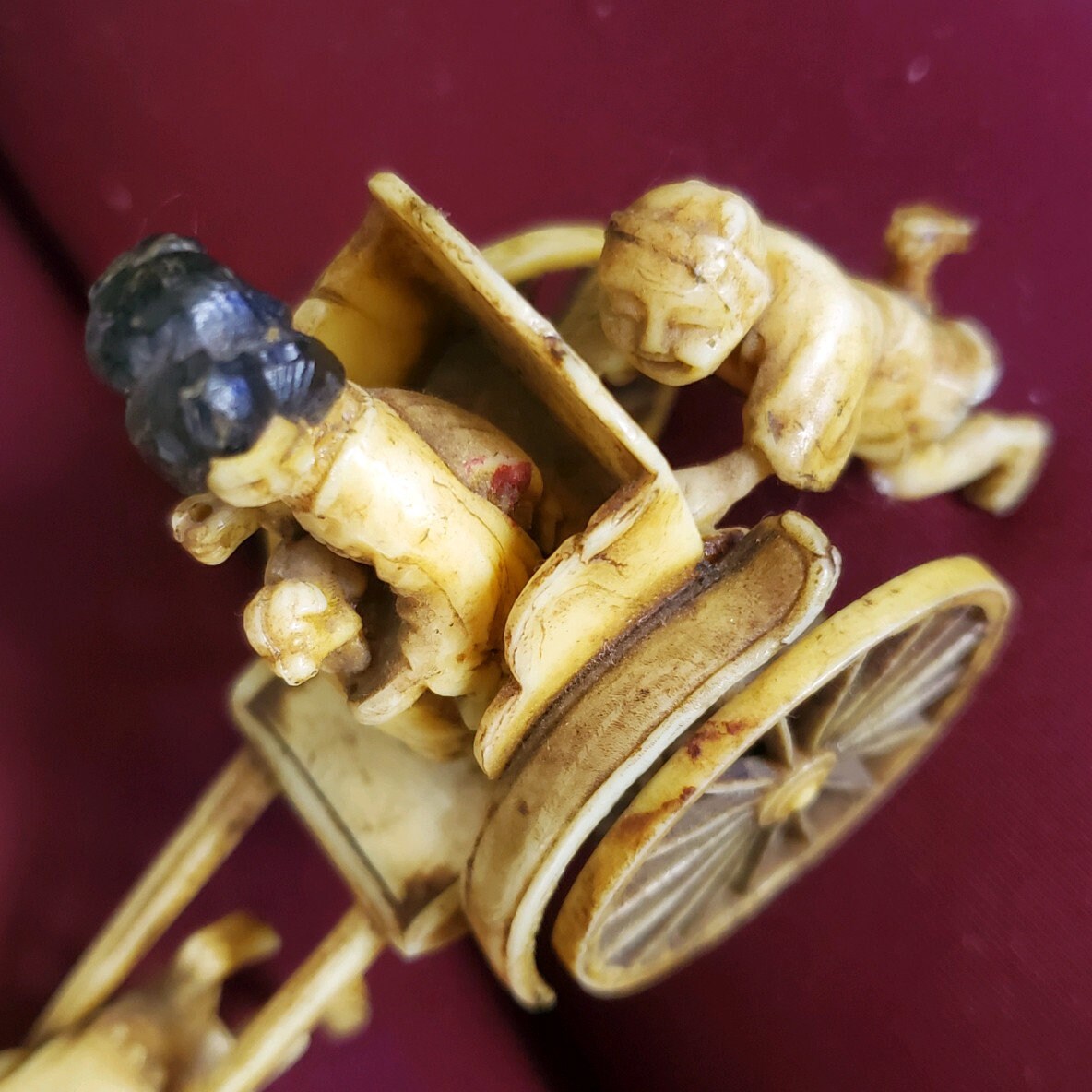 Rare Vintage Celluloid Japanese Woman W/ Dog in Rickshaw - Etsy
