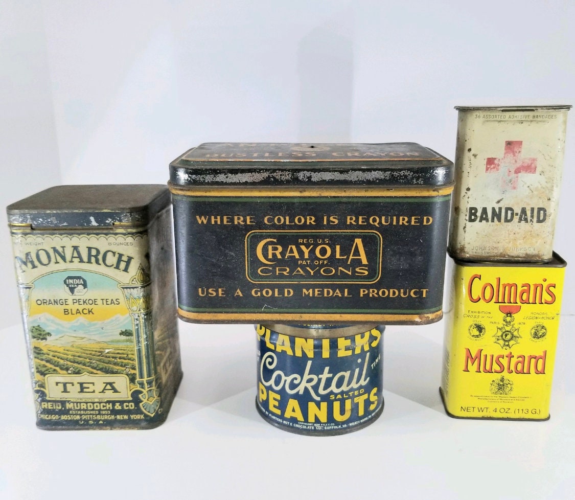 Group of 5 Rare, Vintage and Collectable Advertising Tins! - Etsy