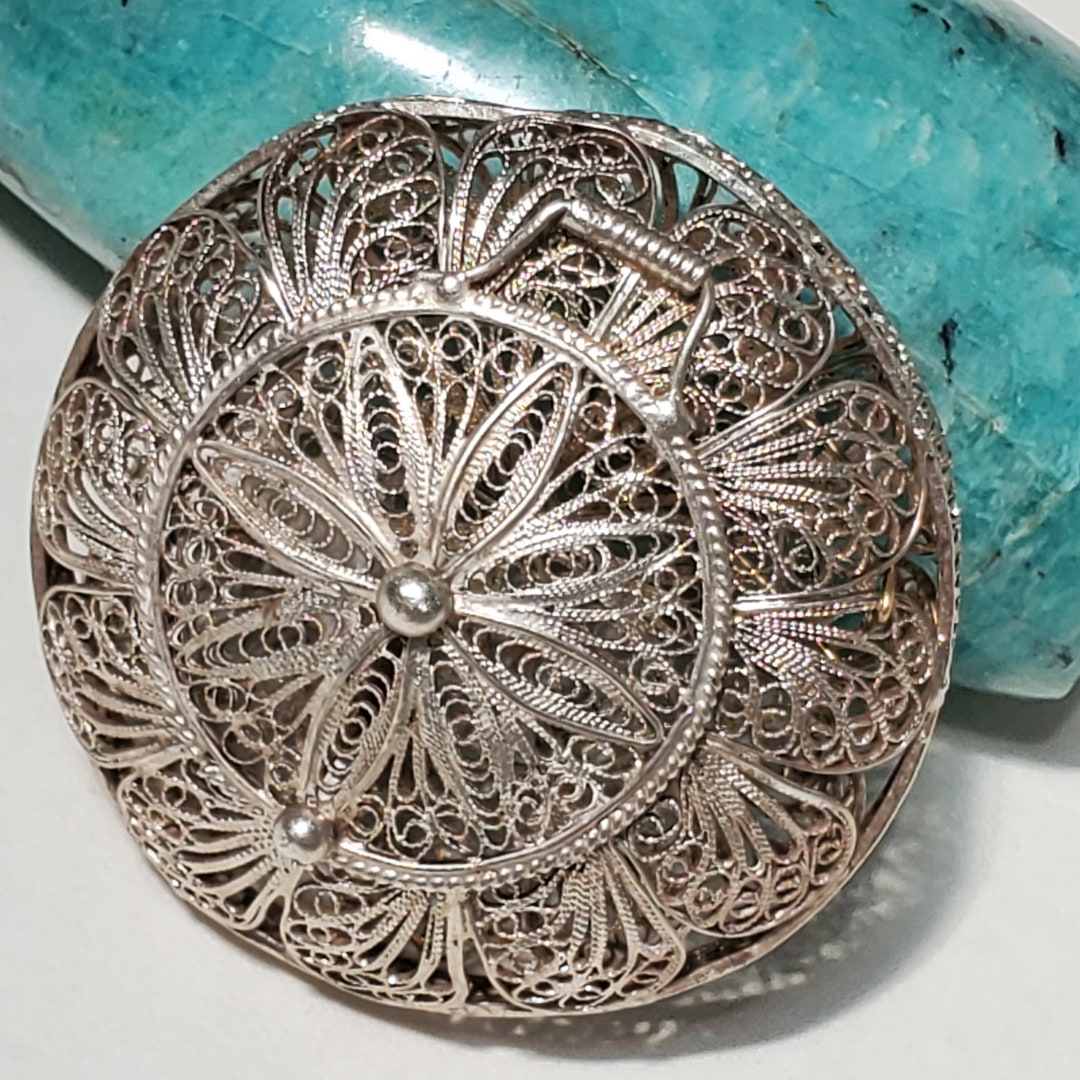 Antique Sterling Silver Filegree Round Basket Ring/ Trinket Holder - Etsy