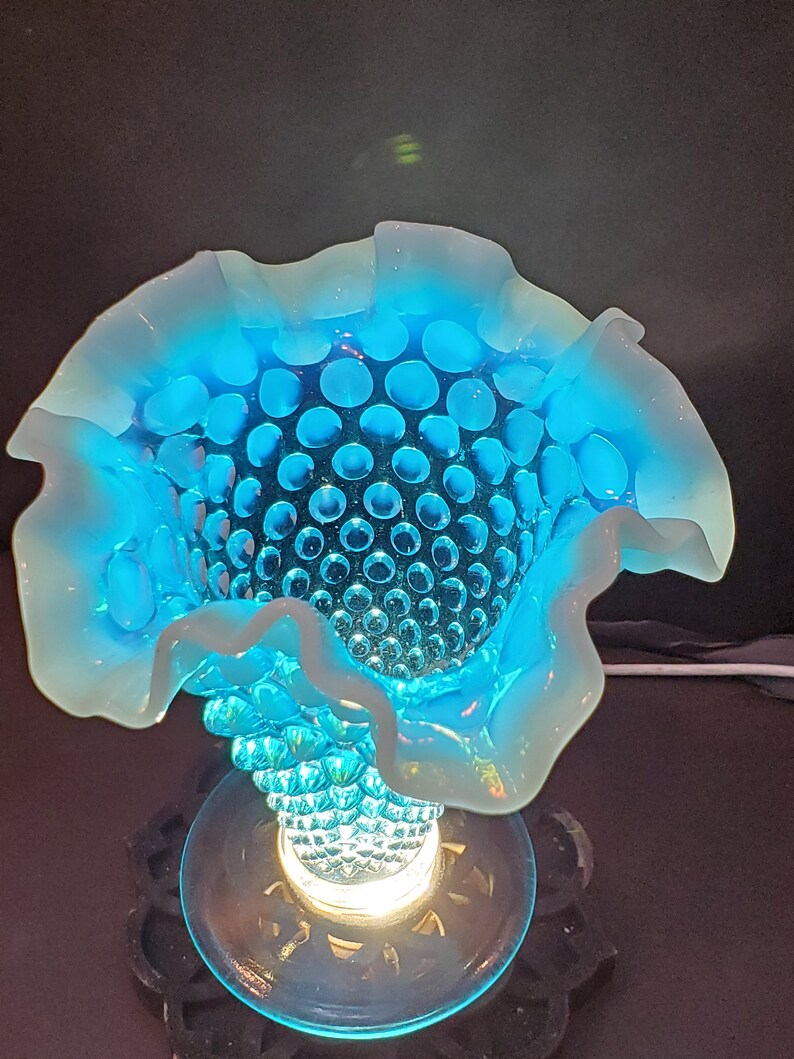 Gorgeous Vintage Cobalt Blue Fluted Glass Ruffled Vase by Fenton ...