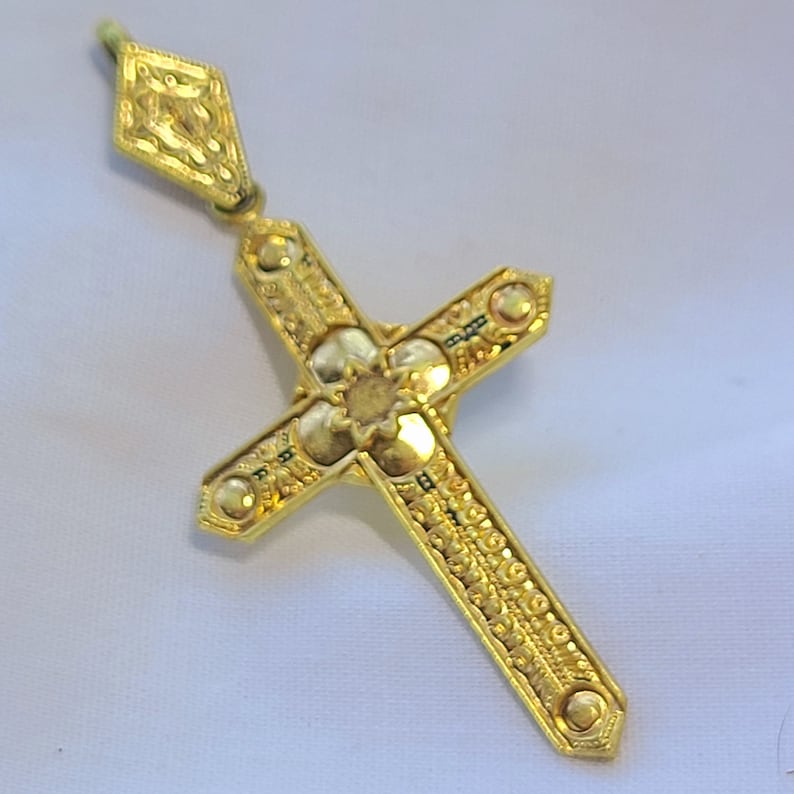 Rare! Vintage Brass 1920s Art Deco Cross, Ornate Filigree Pendent - Etsy