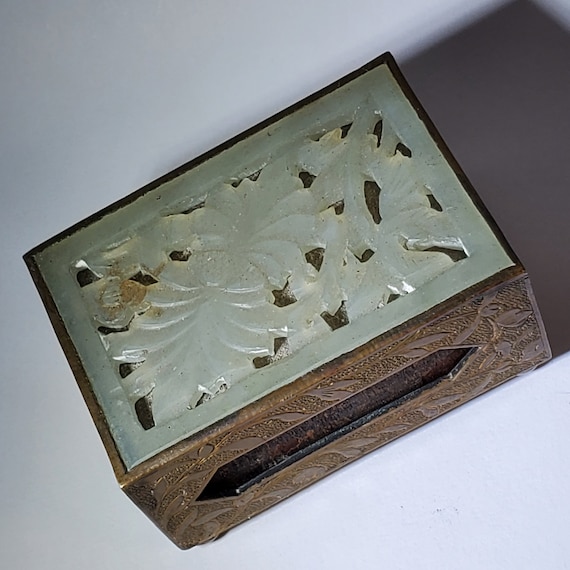 Vintage Chinese Carved Jade Matchbox | Etsy
