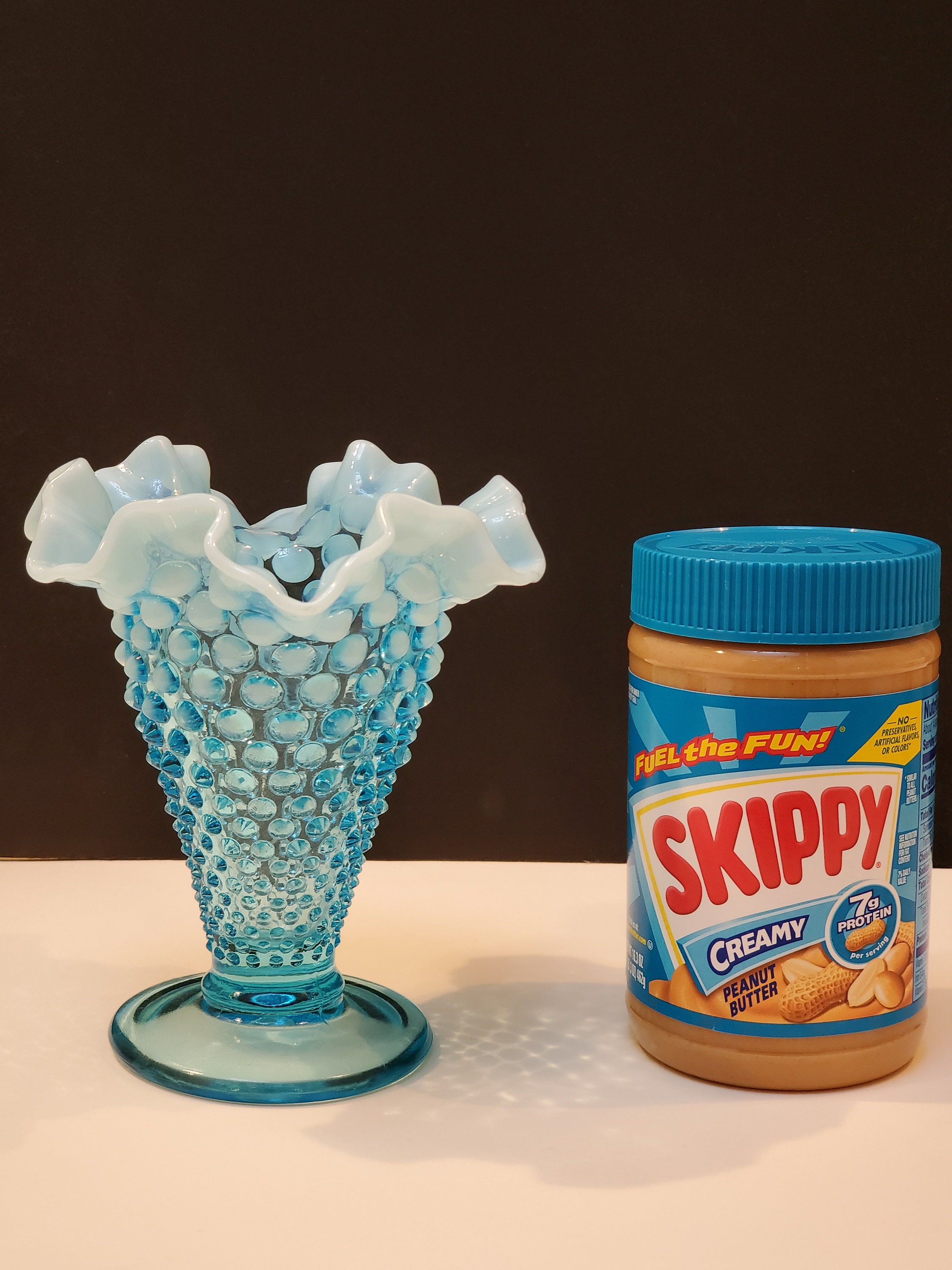 Gorgeous Vintage Cobalt Blue Fluted Glass Ruffled Vase by Fenton ...