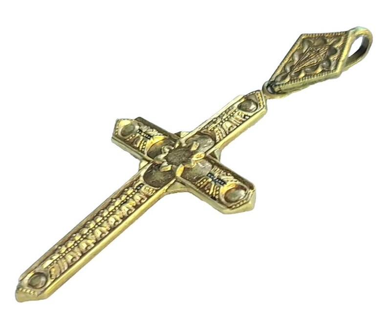 Rare! Vintage Brass 1920s Art Deco Cross, Ornate Filigree Pendent - Etsy