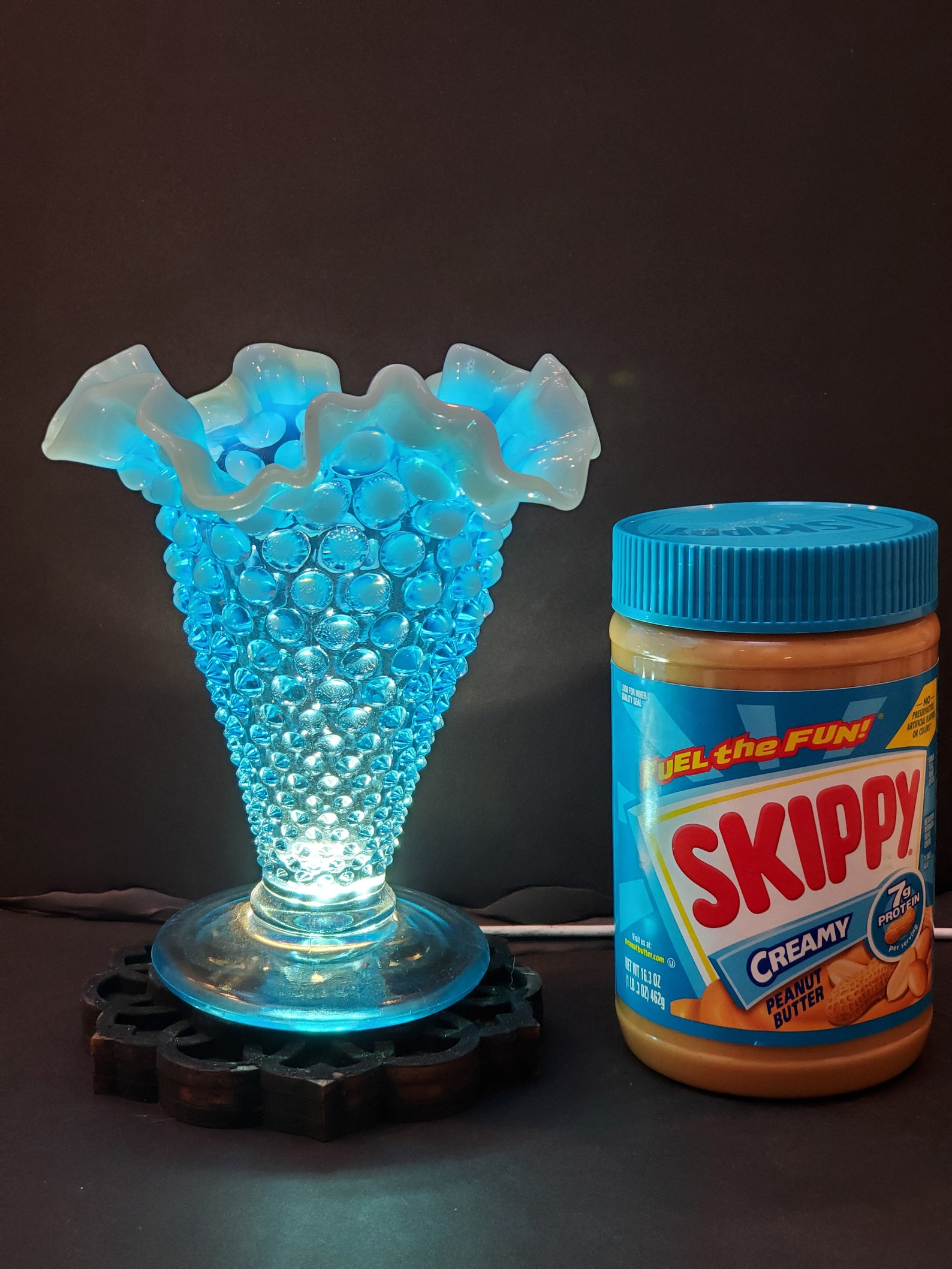 Gorgeous Vintage Cobalt Blue Fluted Glass Ruffled Vase by Fenton ...