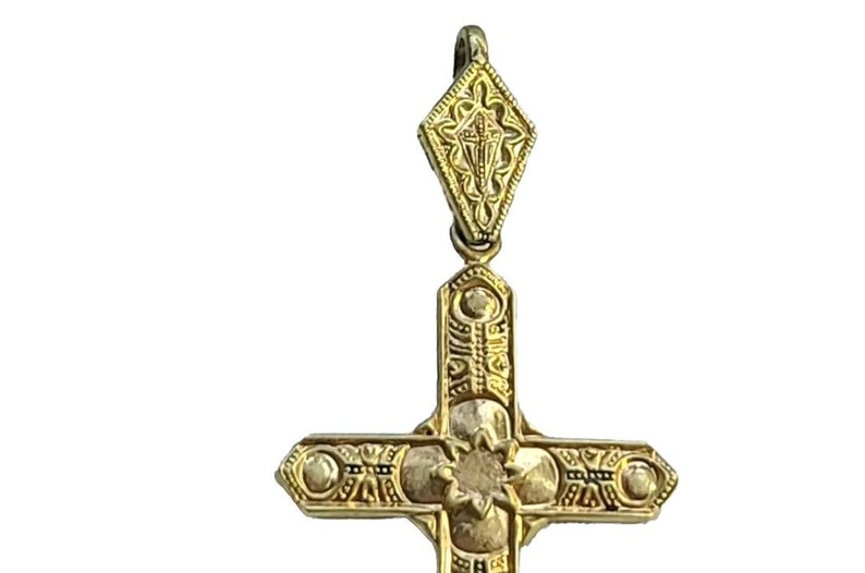 Rare! Vintage Brass 1920s Art Deco Cross, Ornate Filigree Pendent - Etsy