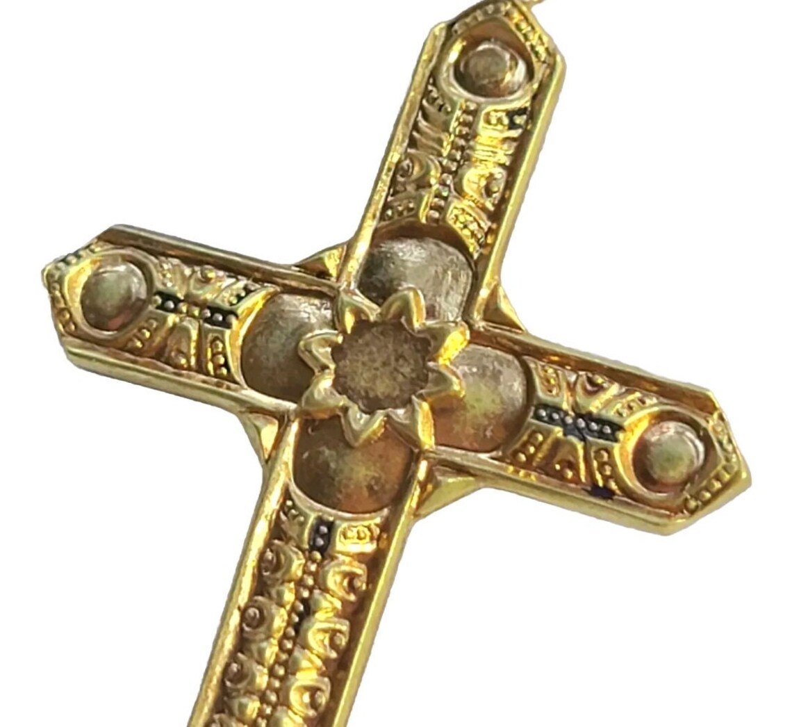 Rare! Vintage Brass 1920s Art Deco Cross, Ornate Filigree Pendent - Etsy