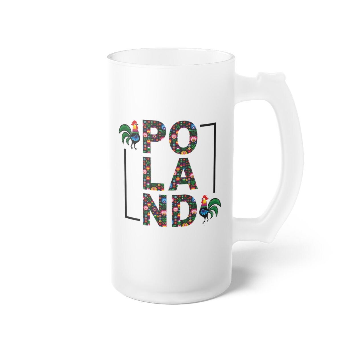 Poland Frosted Glass Beer Mug, Poland Beer Mug, Polish Heritage, Beer ...