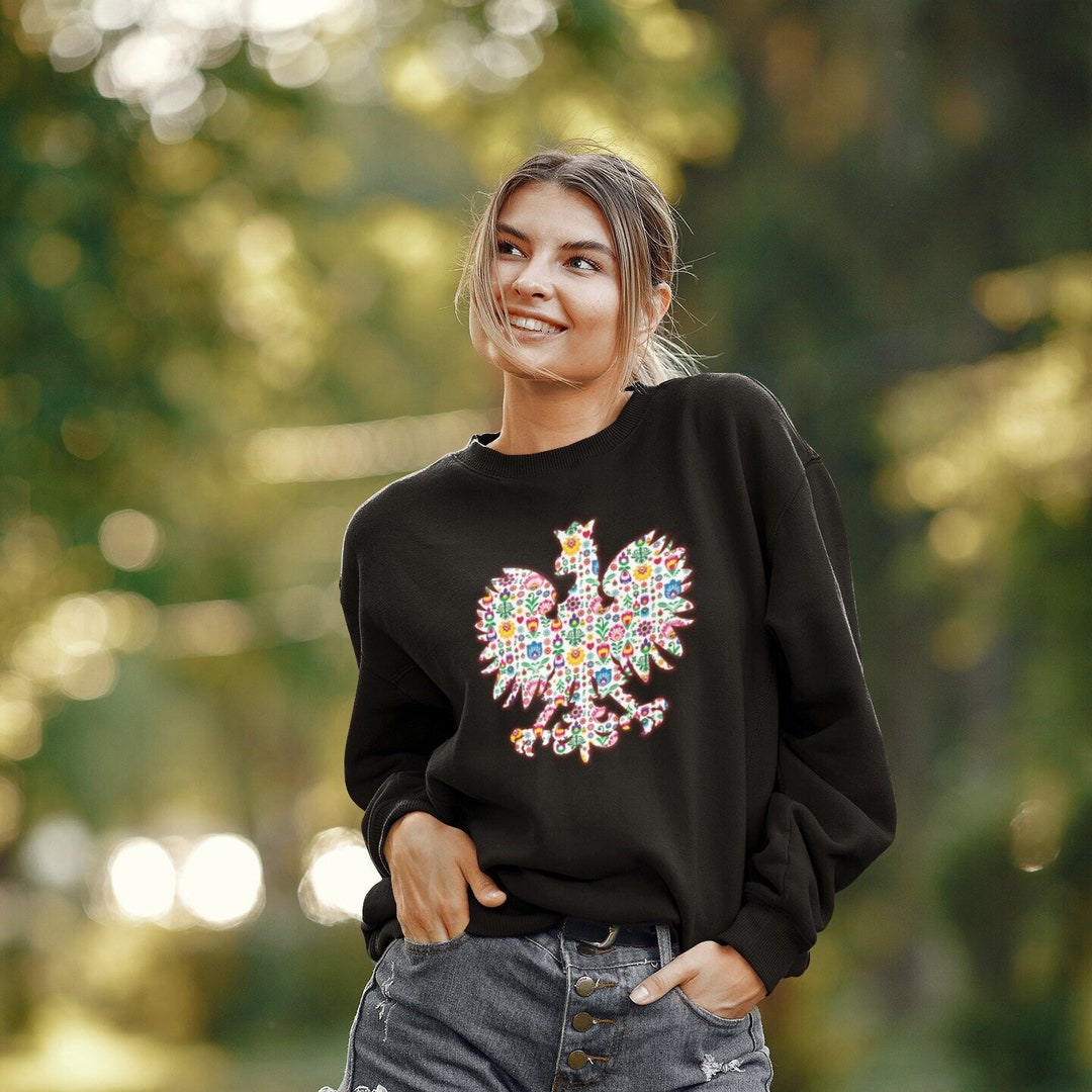 Polish Eagle Folklore Wycinanki Unisex Sweatshirt, Polish Sweatshirt ...
