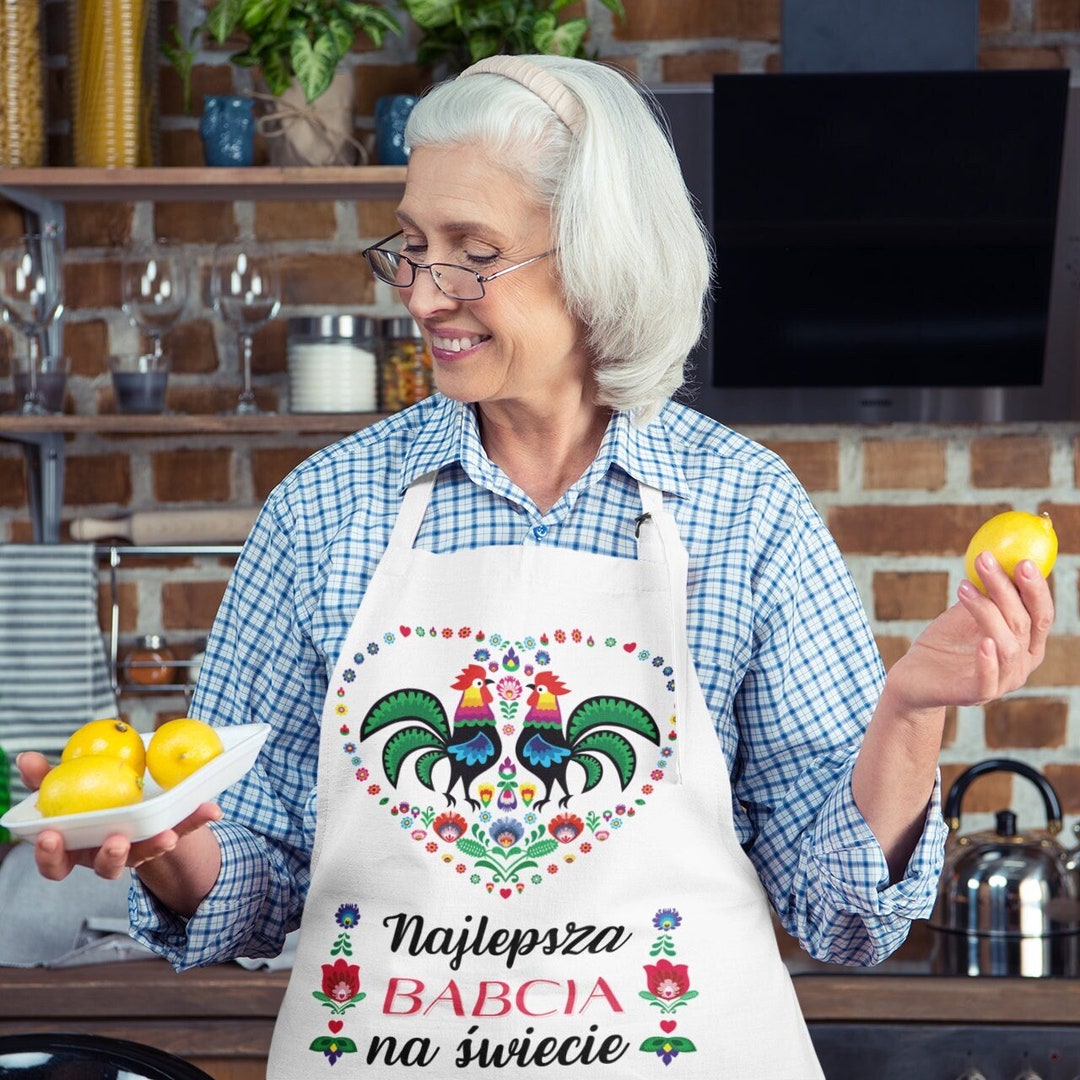 Najlepsza Babcia Na Swiecie Apron, Polish Apron, Gift for Babcia ...