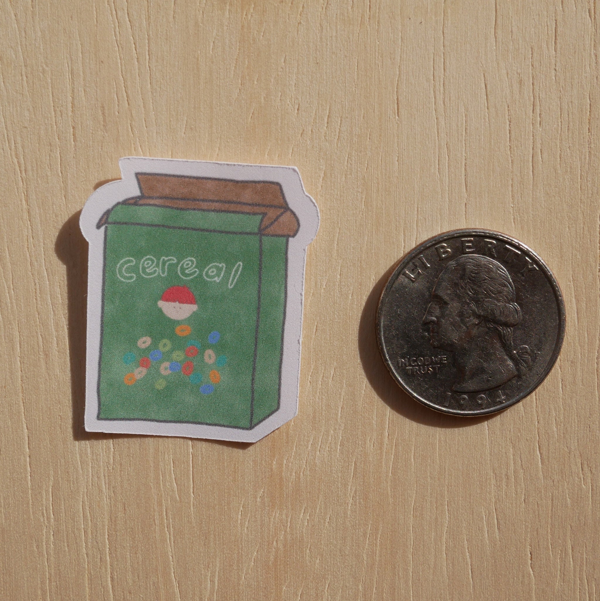 3 PCS Cereal Box Sticker (matte, 2 Sizes): Cute Stickers for Planners ...