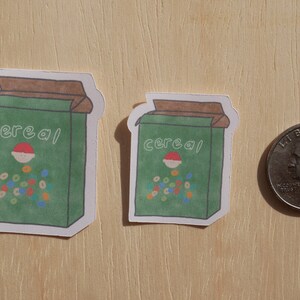 3 PCS Cereal Box Sticker (matte, 2 Sizes): Cute Stickers for Planners ...