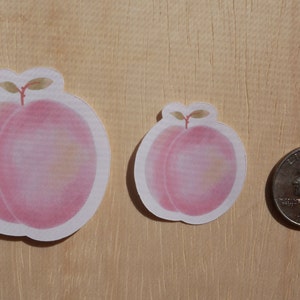 3 PCS Peach Sticker matte, 2 Sizes: Cute Stickers for Planners, Bullet ...