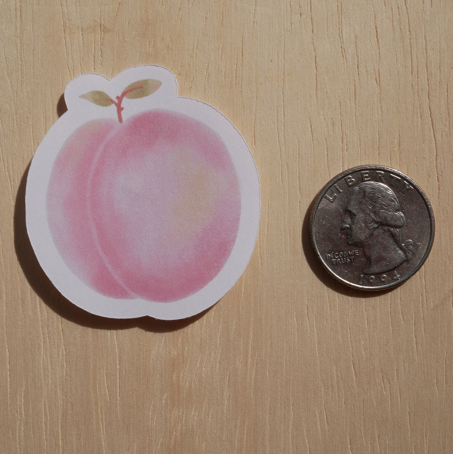 3 PCS Peach Sticker (matte, 2 Sizes): Cute Stickers for Planners ...