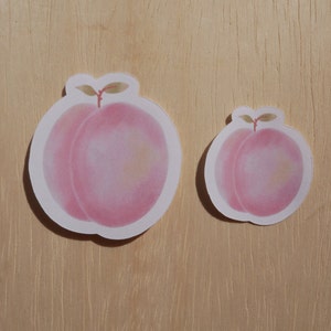 3 PCS Peach Sticker (matte, 2 Sizes): Cute Stickers for Planners ...