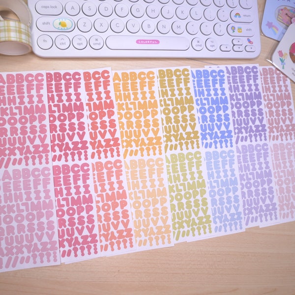 Letter Stickers - Etsy