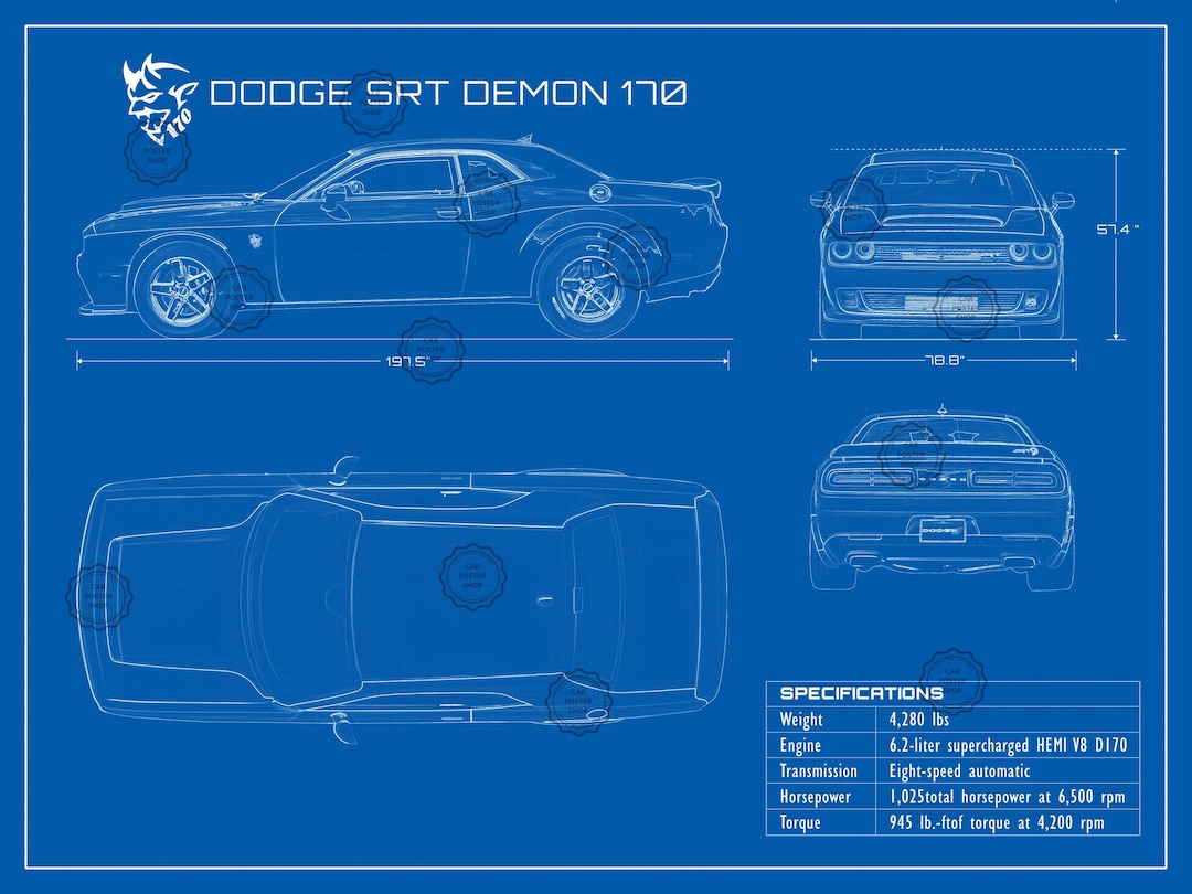 Demon 170 Blueprint Poster Digital Download, JPEG File - Etsy