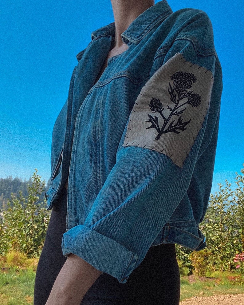 Thistle Linocut Sew-on Patch - Etsy