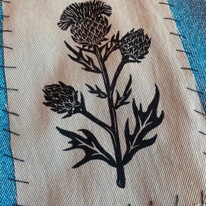 Thistle Linocut Sew-on Patch - Etsy