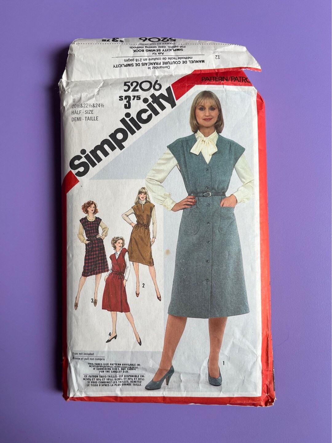 Vintage Simplicity Dress Patter for Women Uncut Dress Pattern 80's ...