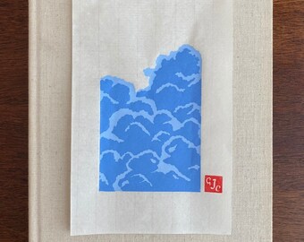 Linocut Clouds - Etsy