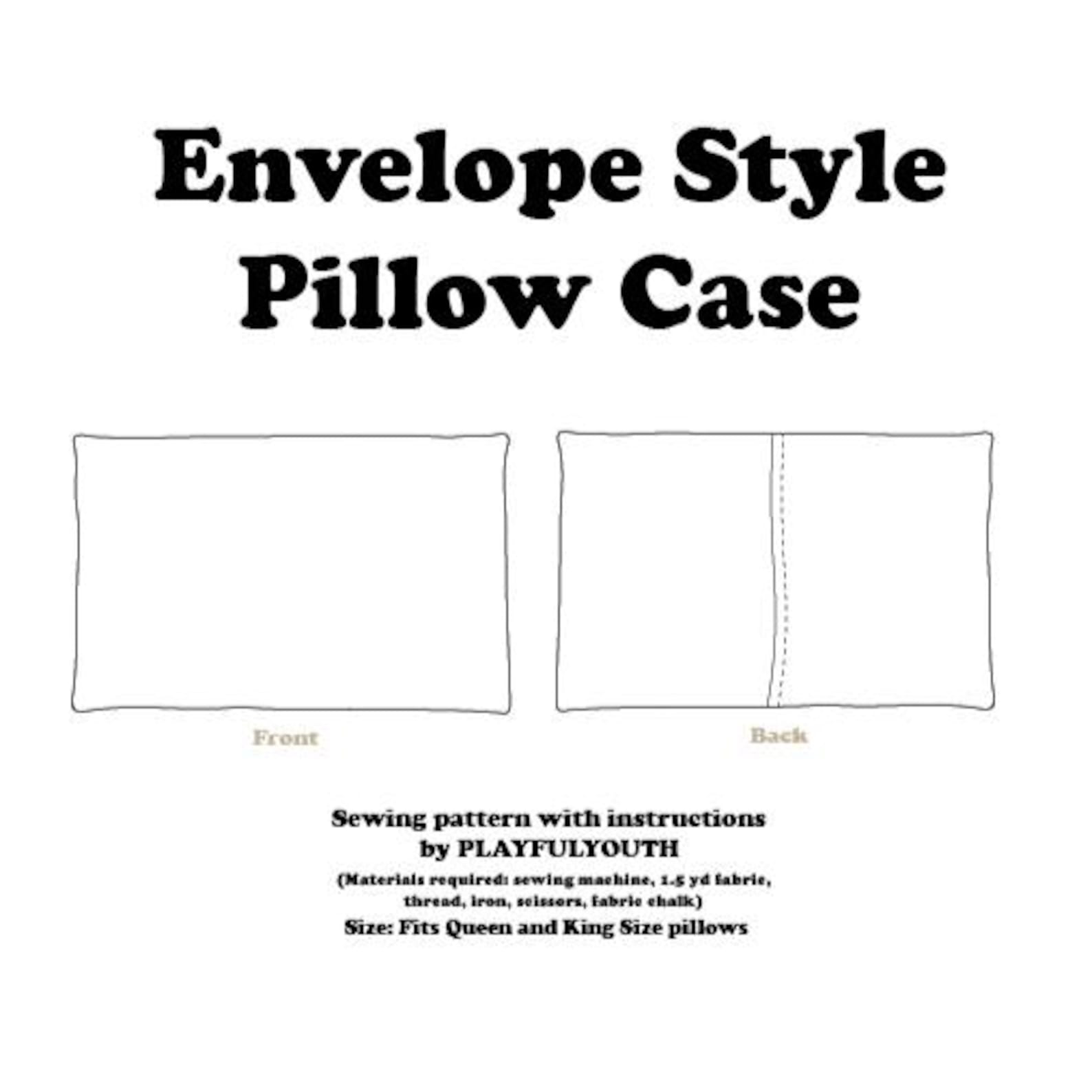 Envelope Style Pillow Case PDF Sewing Pattern - Etsy
