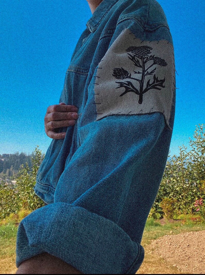 Thistle Linocut Sew-on Patch - Etsy