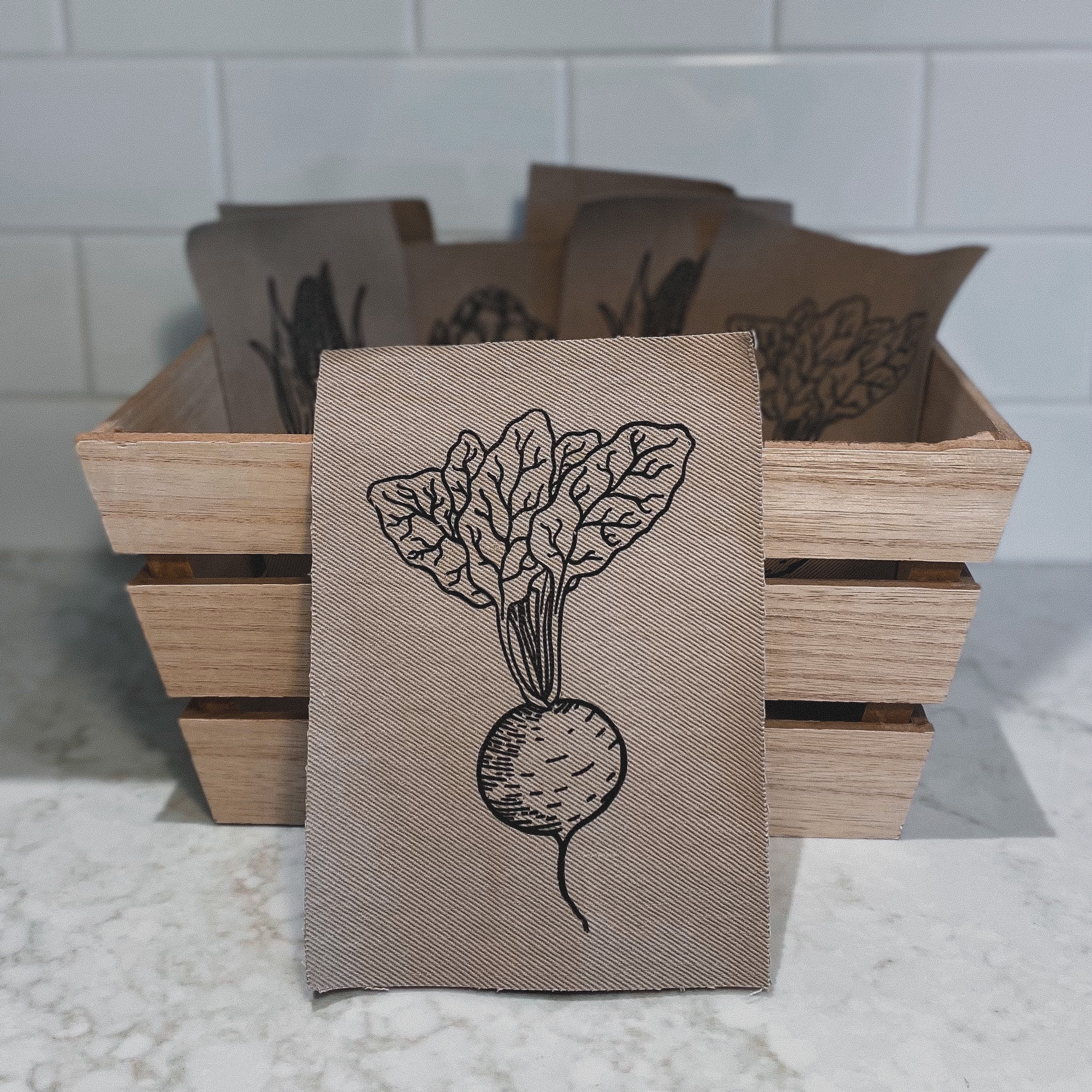 Vegetable Linocut Sew-on Patch - Etsy