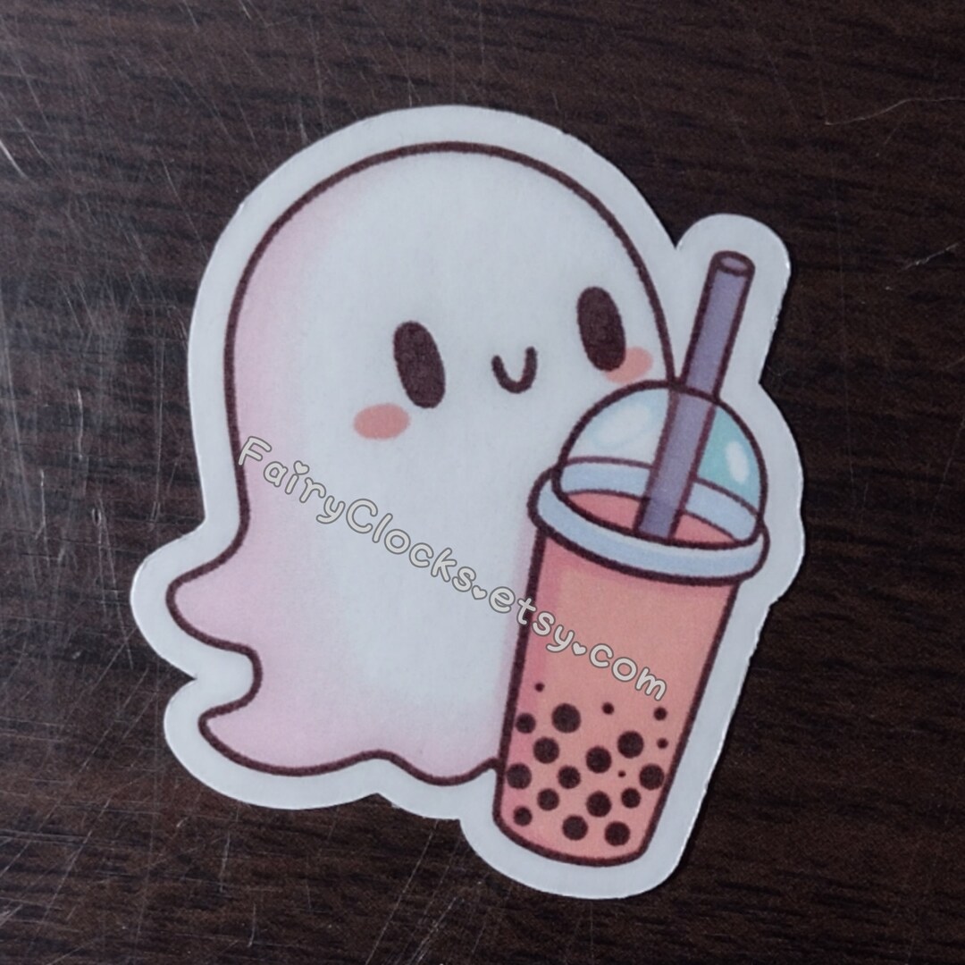 Kawaii Boba Ghost Stickers Cute Ghost Sticker for Planners, Journals ...