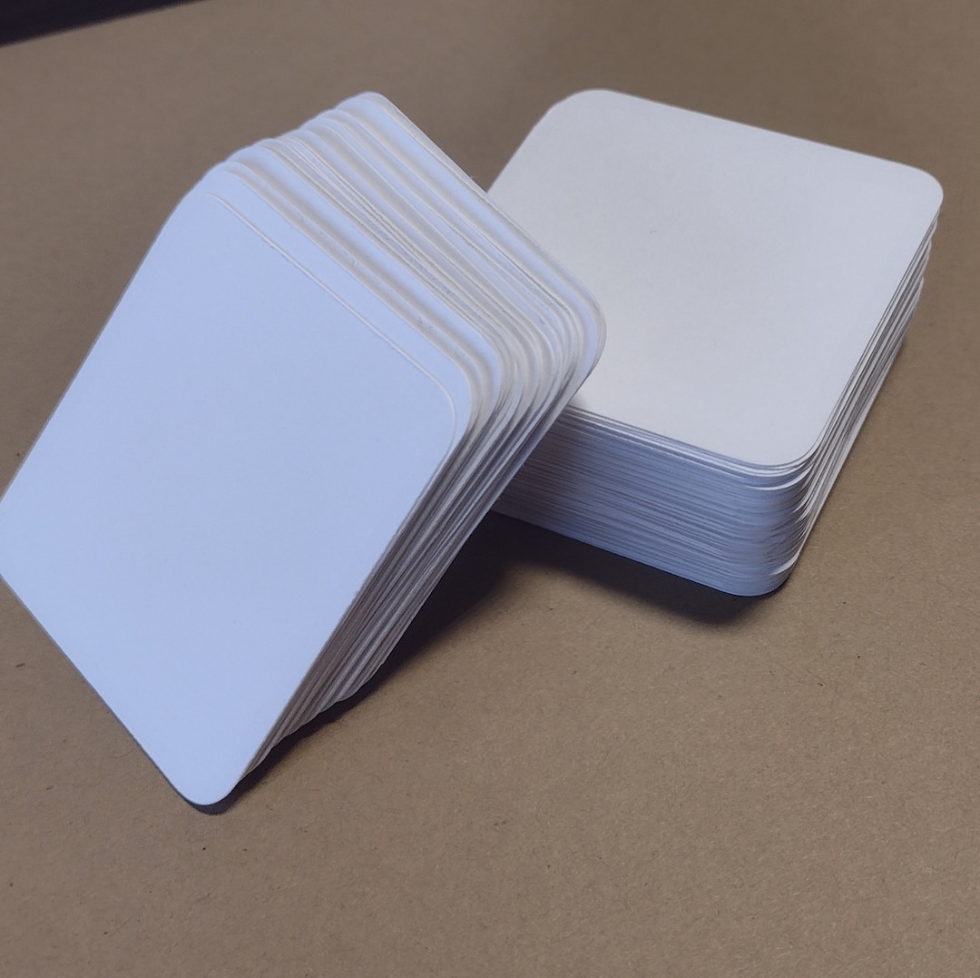 100 2x2 Card Blanks | White Cardstock Squares | Notes | Labels ...
