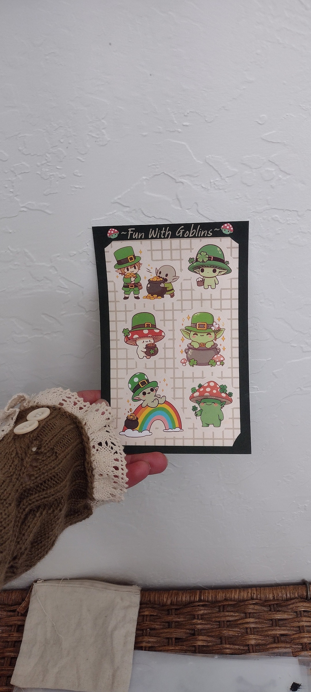 SHAMROCK EDITION Goblin Fun Sticker Sheet Goblincore Stickers for ...