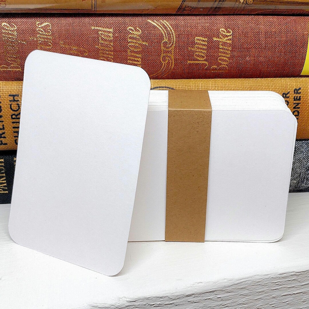 100 2.5x3.5 Card Blanks | White Cardstock | Notes | Labels | Business ...