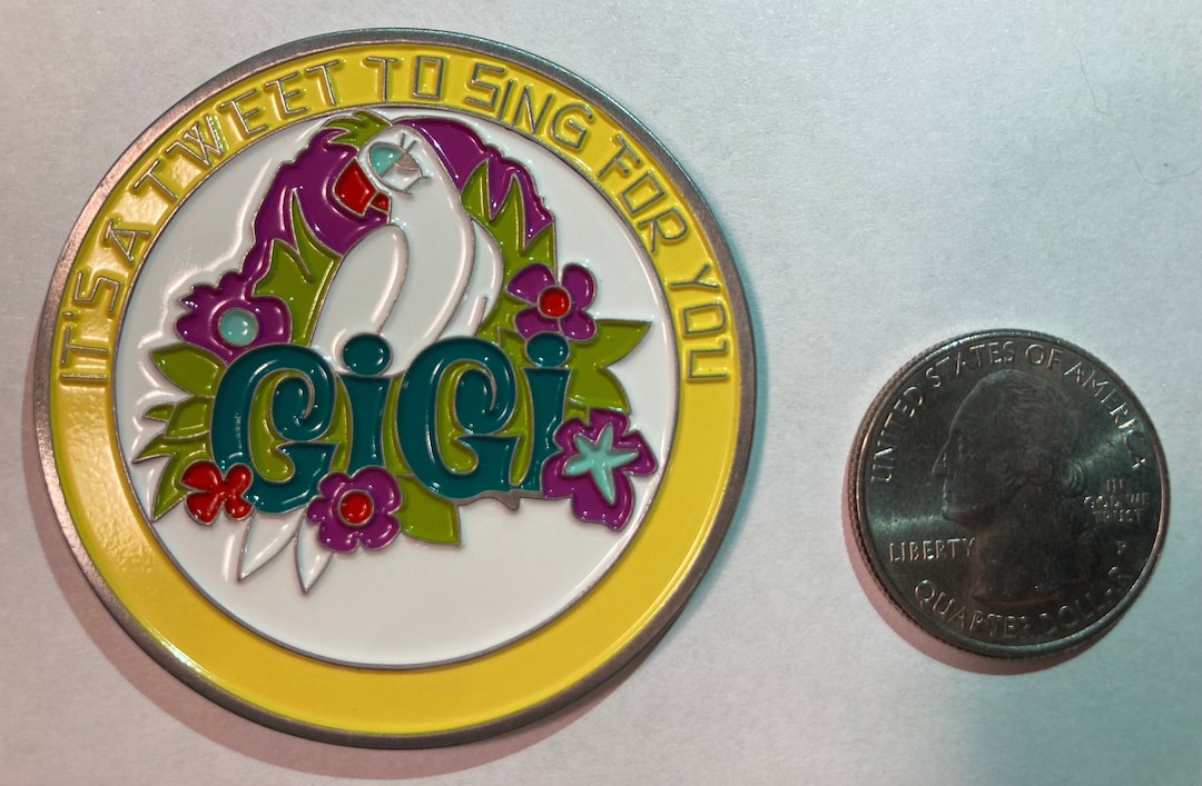 Disneyworld Enchanted Tiki Room 2 Inch Medallion Challenge Coin, Gigi ...