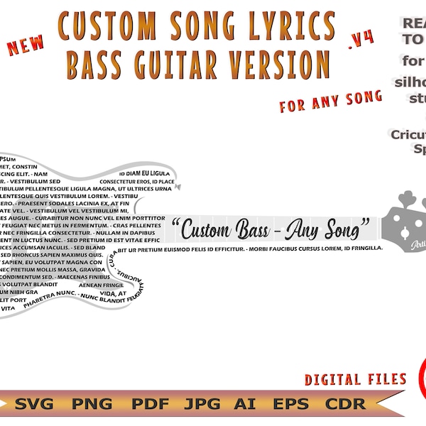 Guitar for Lyrics Svg - Etsy