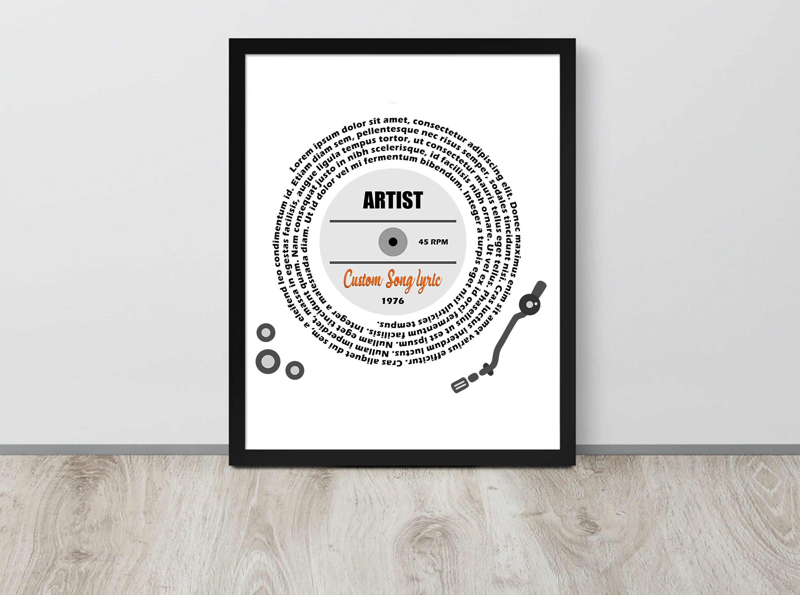 Song Lyrics SVG, Vinyl Record for Any Song, for Printing or Cutting - Etsy