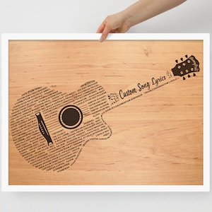 Laser Engraved Look Lyric Guitar | Laser Burn Song Lyrics | Lyric ...