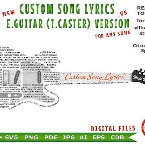 Custom Song Lyrics Electric Guitar T. Caster Version .v5 | Any Song ...