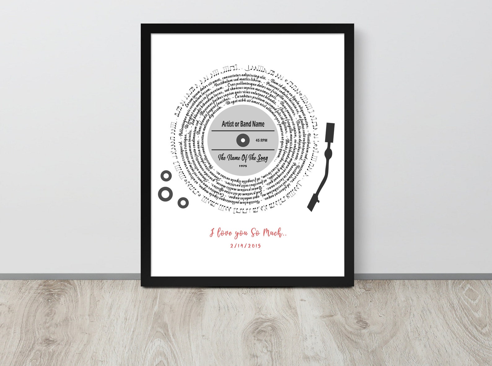 Vinyl Record Custom Song Lyrics SVG Scrip Font .v2 - Etsy