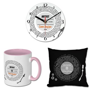 Vinyl Record Custom Song Lyrics SVG Scrip Font .v2, Personalized ...