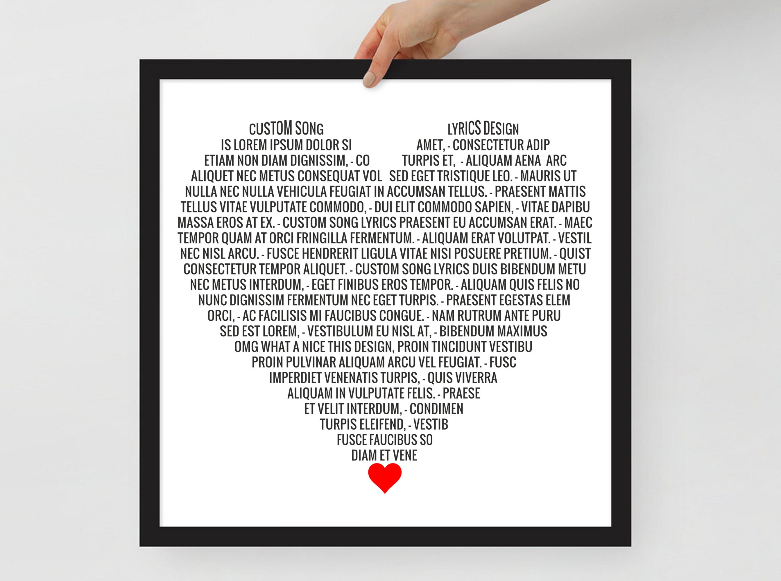 Custom Song Lyrics Heart Design SVG Wall Art Anniversary - Etsy UK