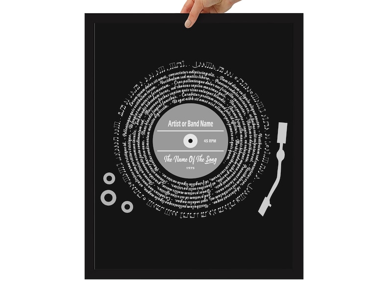 Vinyl Record Custom Song Lyrics SVG Scrip Font .v2 - Etsy