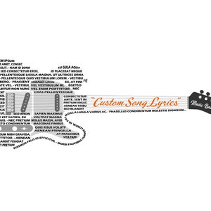Custom Song Lyrics Electric Guitar T. Caster Version .v5 | Any Song ...