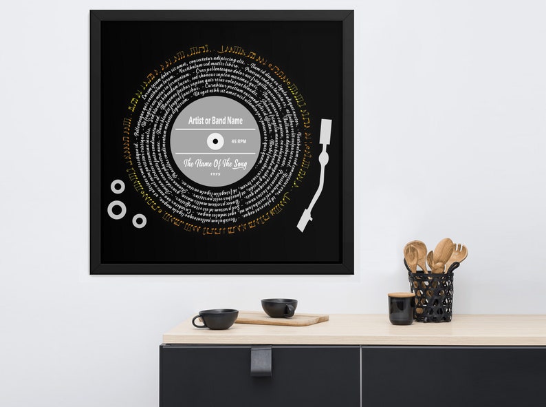 Vinyl Record Custom Song Lyrics SVG Scrip Font .v2 - Etsy