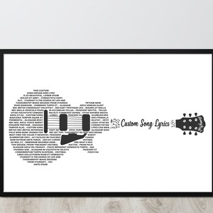 Custom Song Lyrics Electric Guitar Version .v2 | Song Lyrics SVG ...