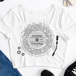 Vinyl Record Custom Song Lyrics SVG Scrip Font .v2, Personalized ...